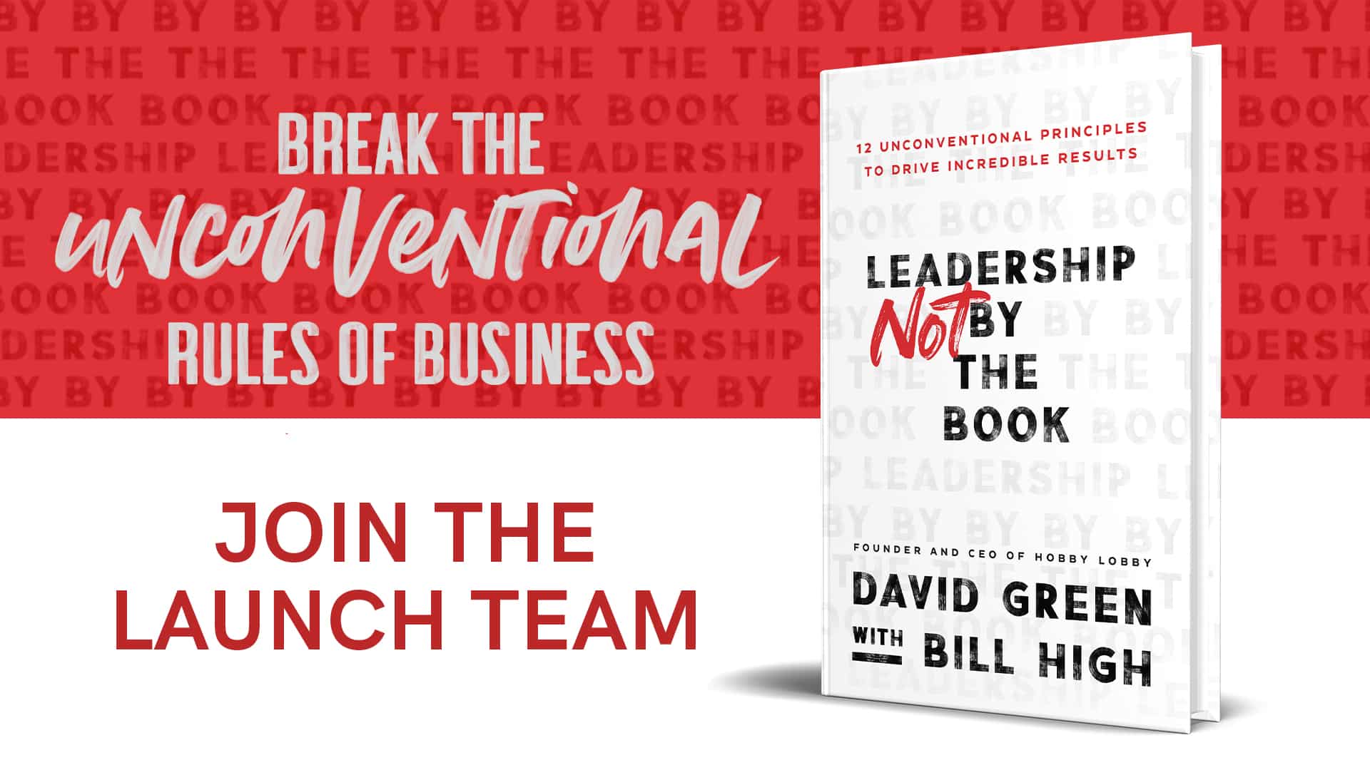 Leadership Not by the Book Launch Team